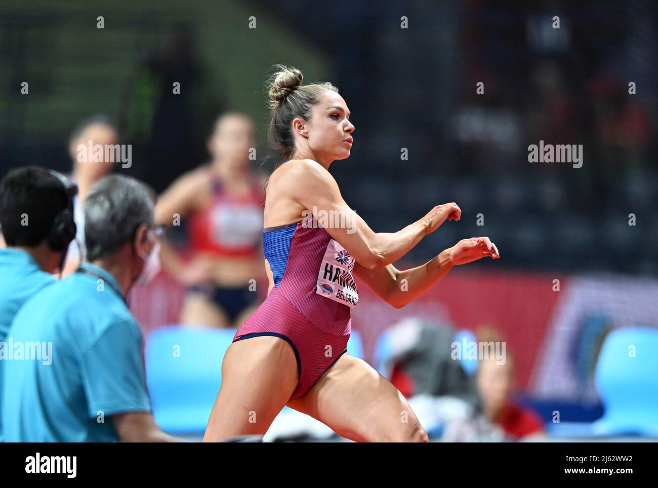 Chari Hawkins participating in the Belgrade 2022 World Indoor ...