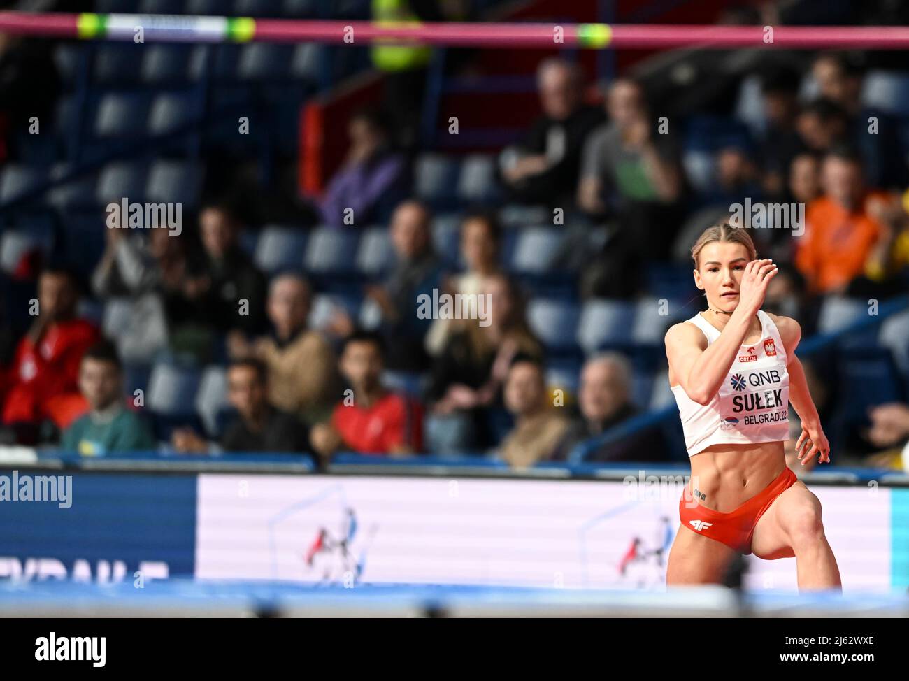 Adrianna Sulek participating in the Belgrade 2022 World Indoor ...