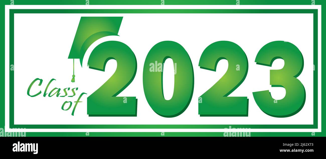 Green Class of 2023 Banner Stock Photo - Alamy