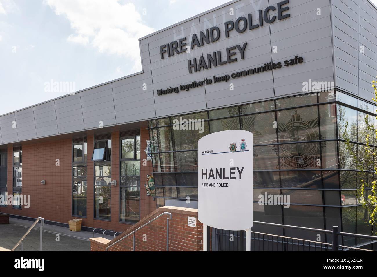 Hanley fire and police headquarters Stock Photo - Alamy