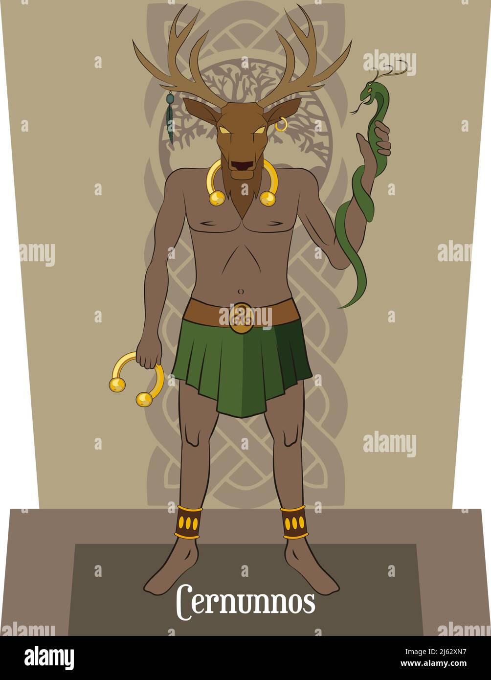 Celtic god cernunnos Stock Vector Images - Alamy