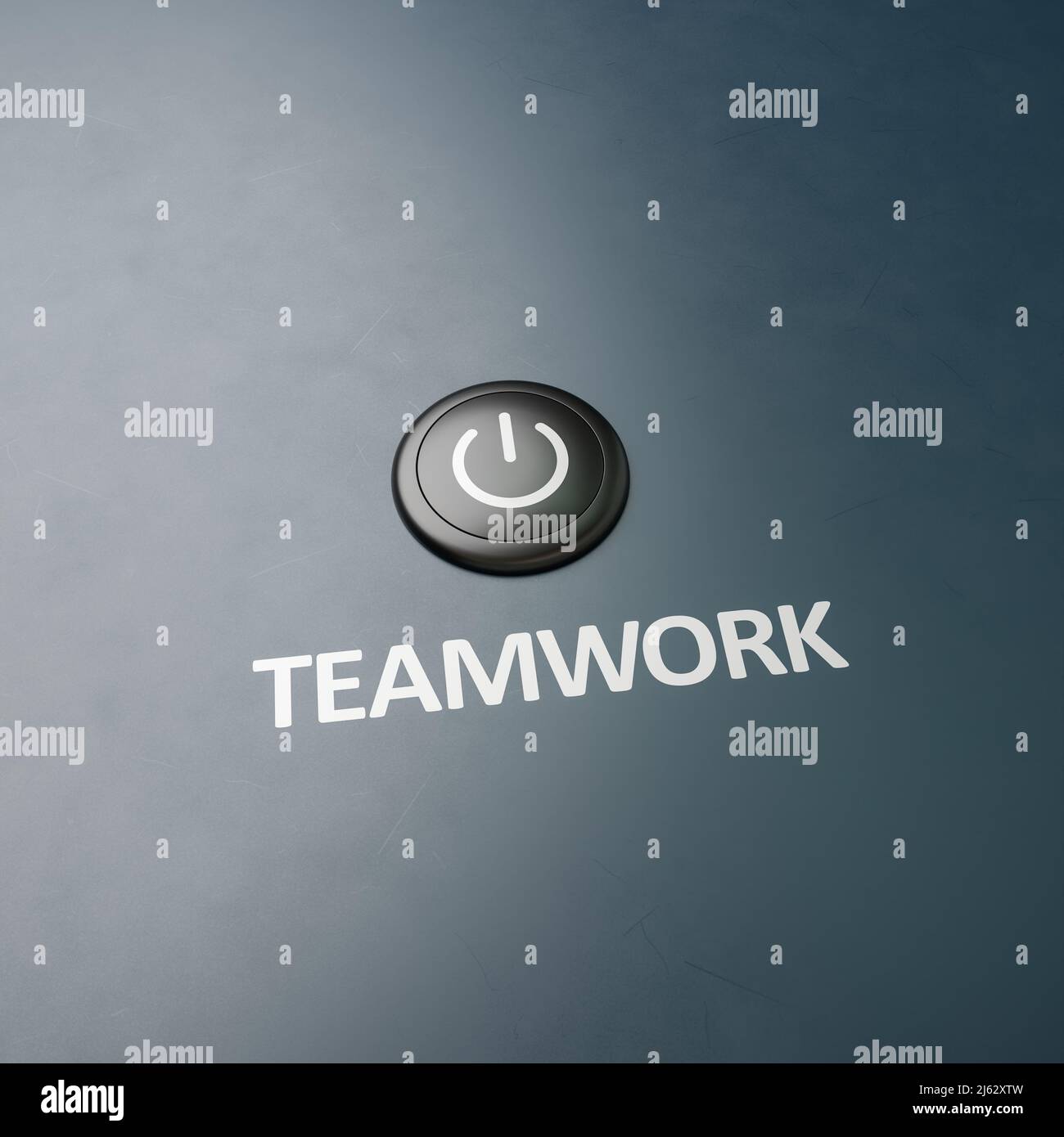Black button with the word "teamwork" as a label - concept for ...