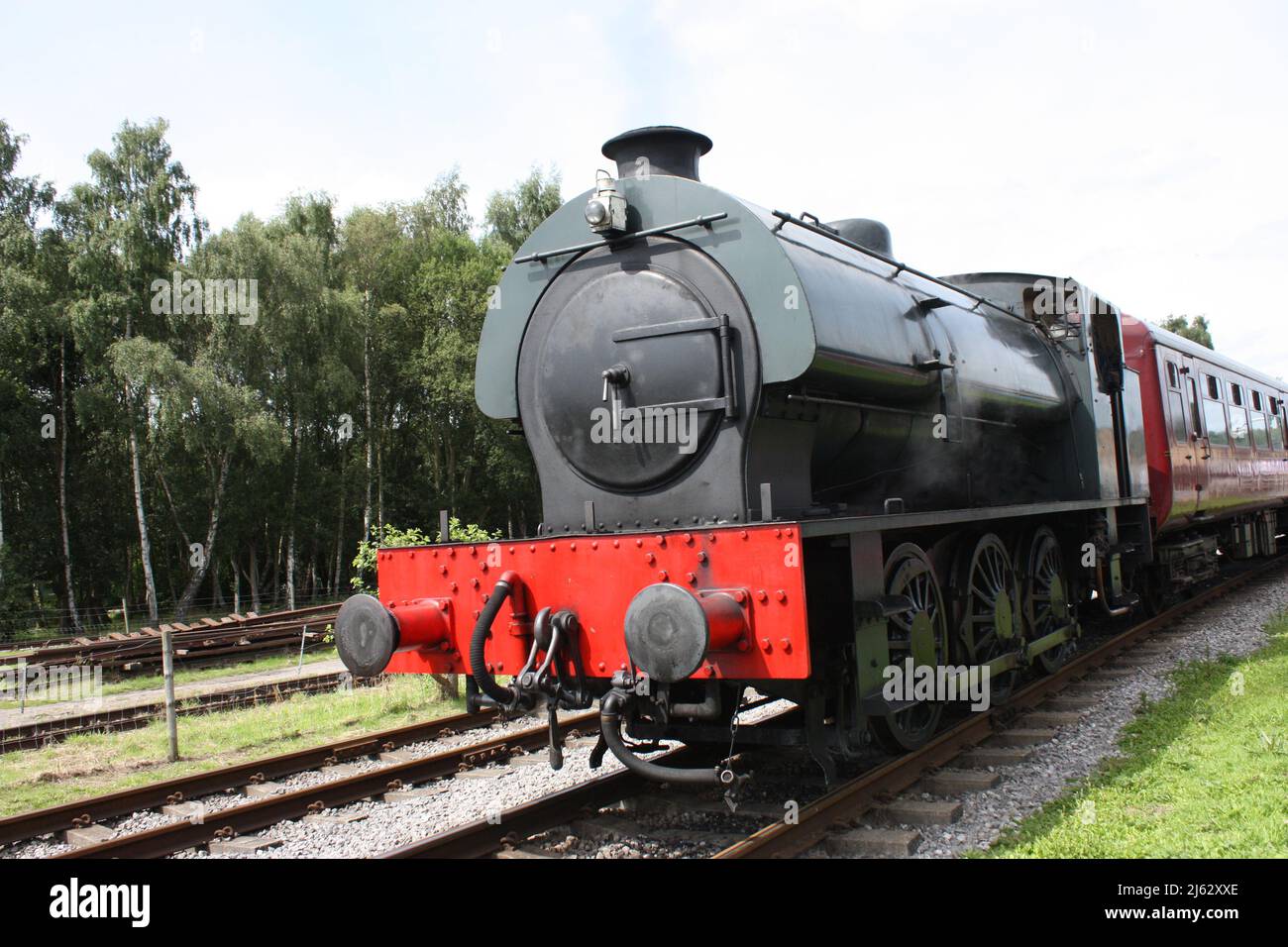 A Saddleback Vintage Steam Engine and Train Stock Photo - Alamy