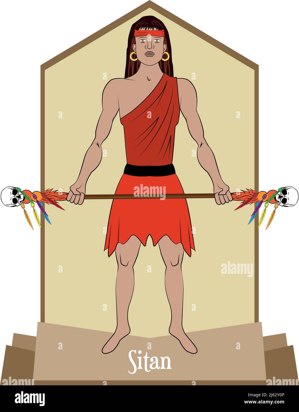 Illustration vector isolated of philippine mythical god, Sitan ...
