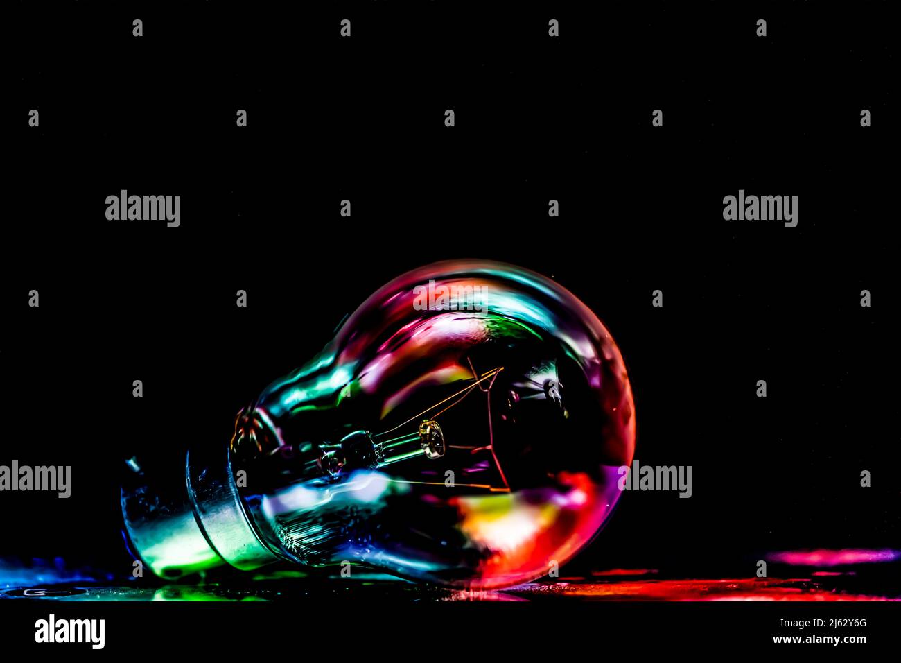 beautiful bulb photography to show reflections on the curved surface of ...