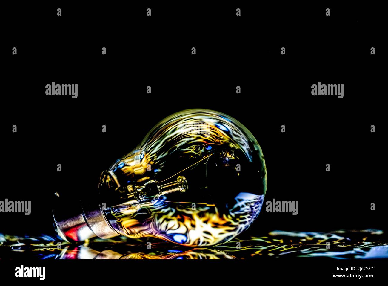 beautiful bulb photography to show reflections on the curved surface of ...