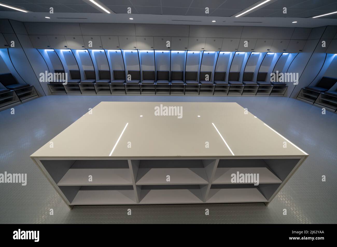 Players changing rooms at Education City Stadium, one of the 8 venues ...