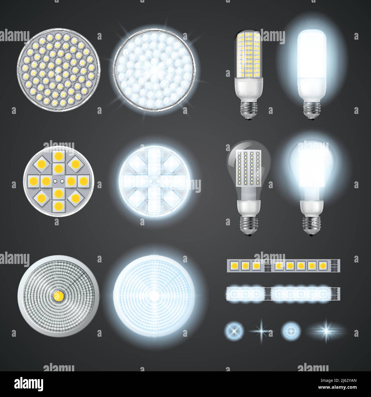 Led lamps shine on Stock Vector Images - Alamy