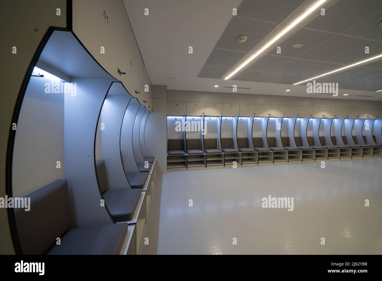Players changing rooms at Education City Stadium, one of the 8 venues ...