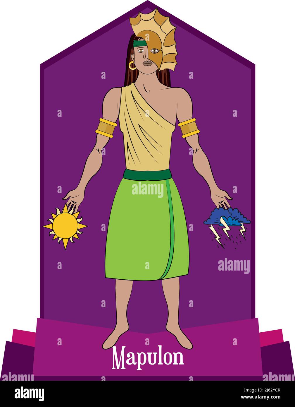 Illustration vector isolated of Filipino mythical god, Mapulon, seasons ...