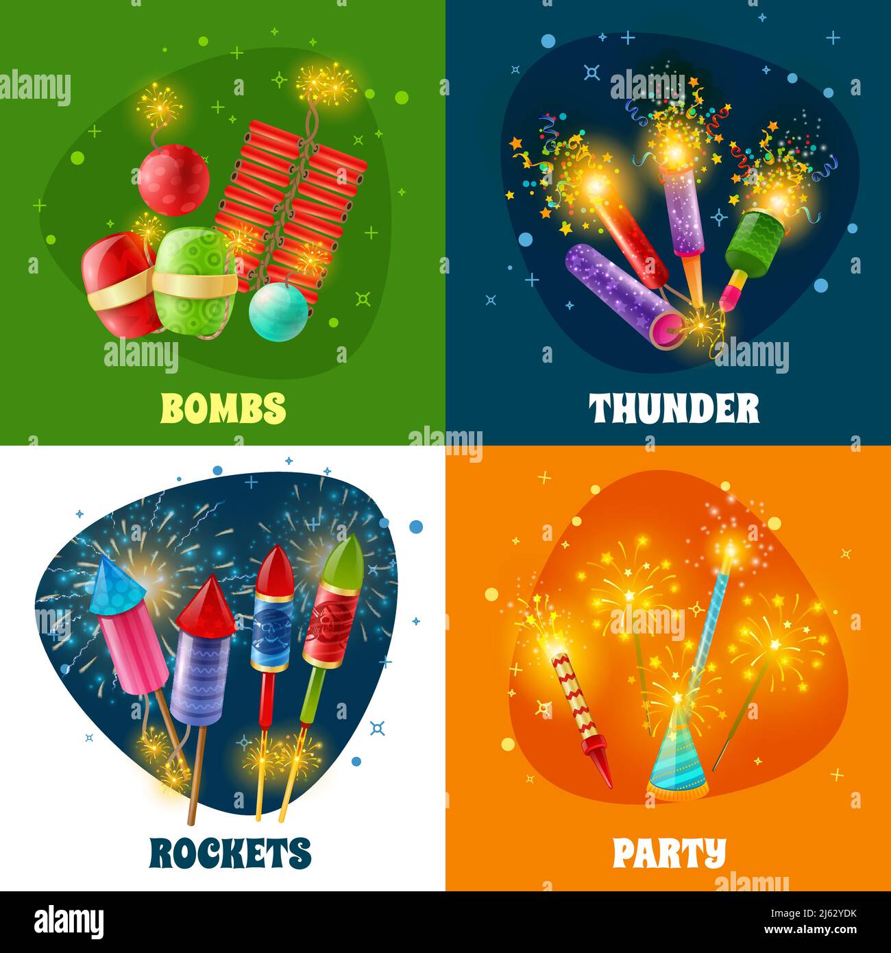 Parties and special events celebration firework concept 4 colorful ...