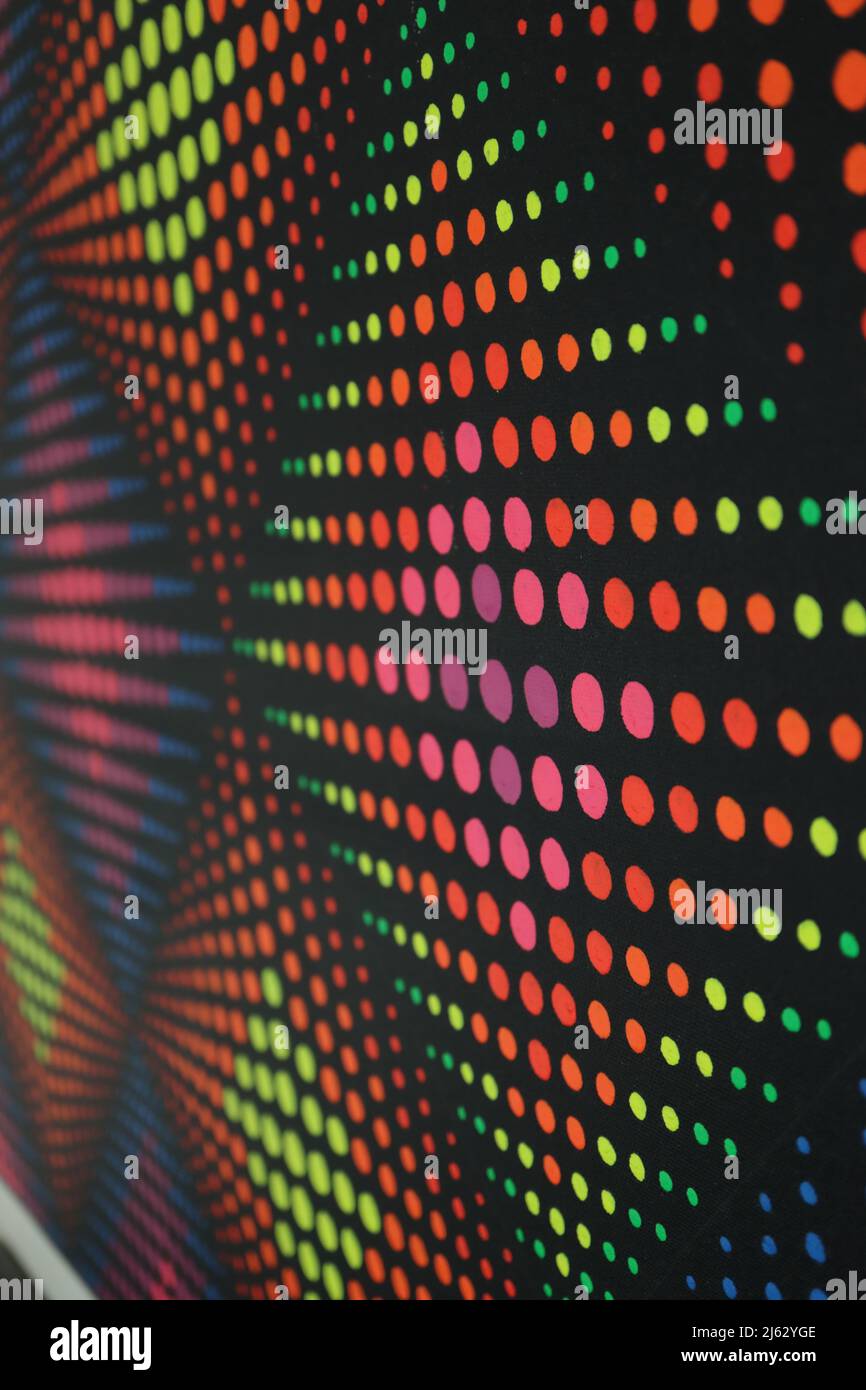 Dot work Painting on black Stock Photo - Alamy