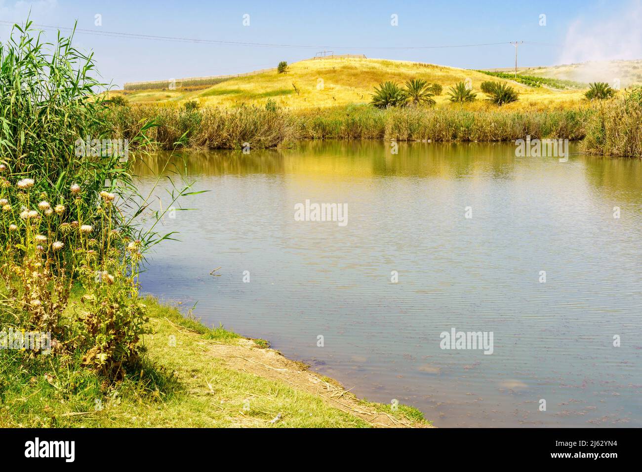 View of the Lower Jordan River, in Morad HaYarden park, Northern Israel ...