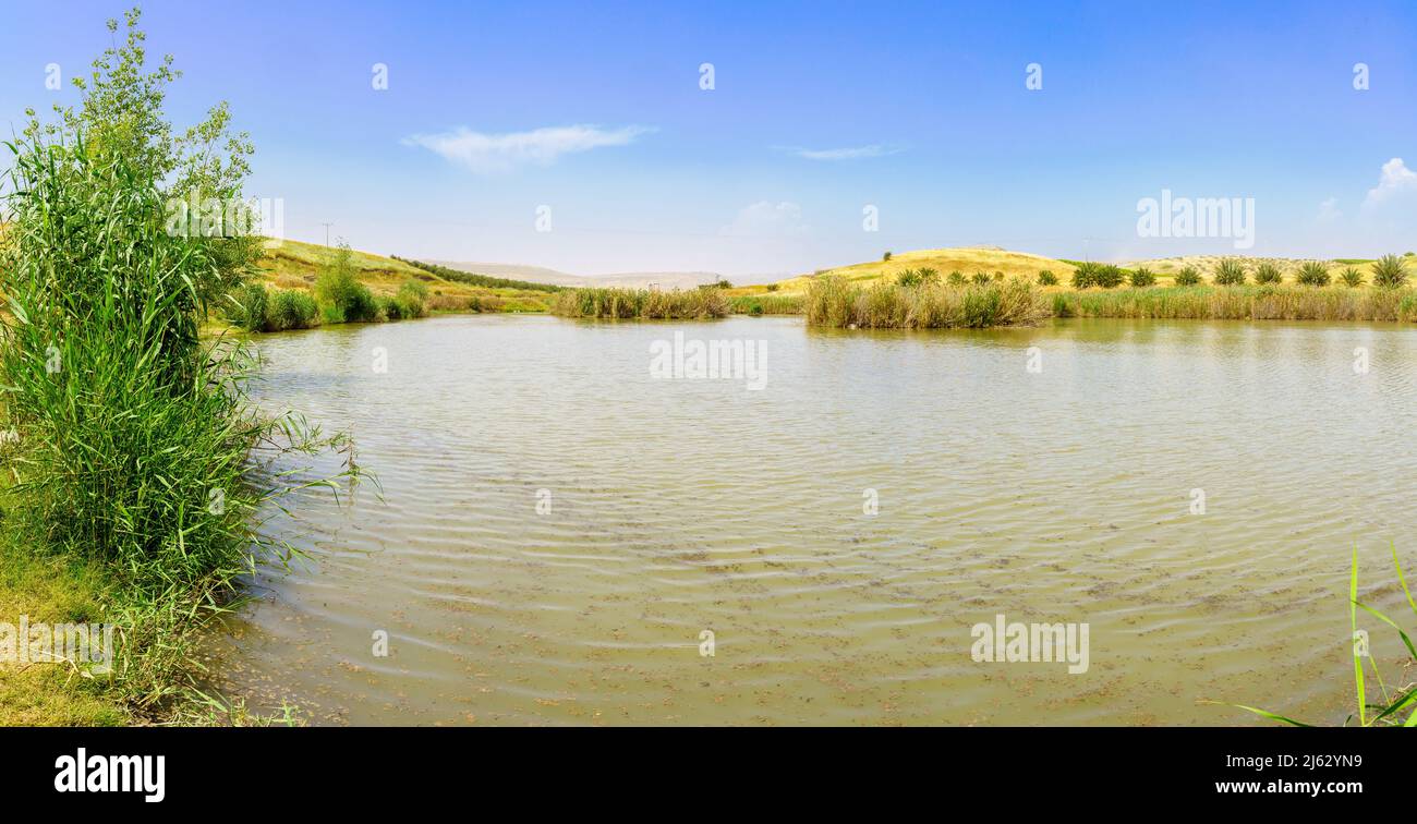 View of the Lower Jordan River, in Morad HaYarden park, Northern Israel ...