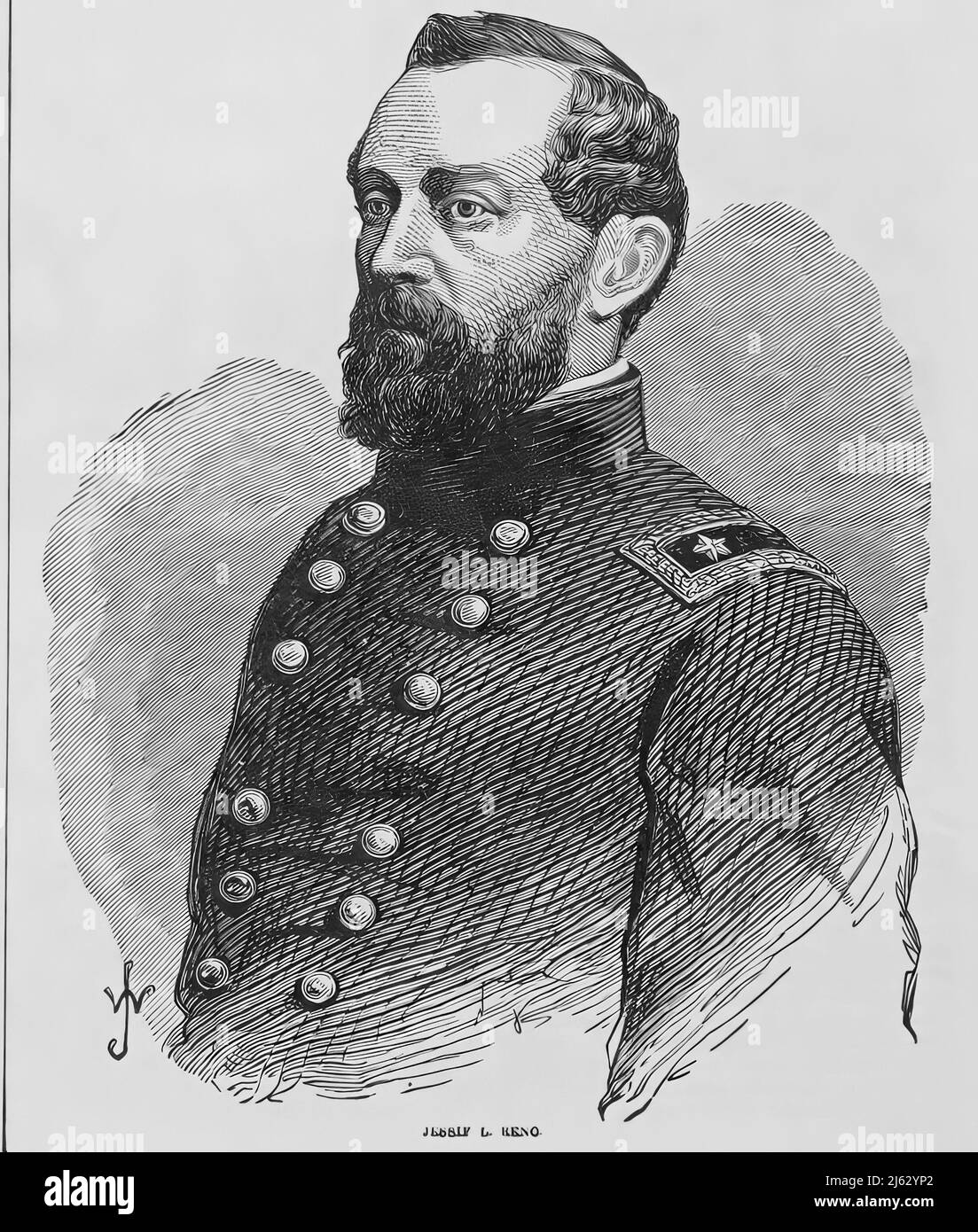 Portrait of Jesse Lee Reno, Union Army General in the American Civil ...