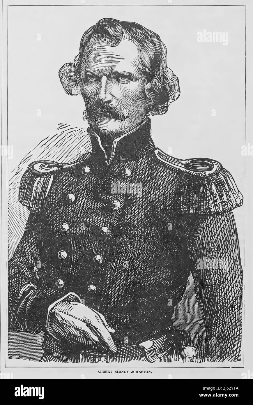 Portrait of Albert Sidney Johnston, Confederate Army General in the ...