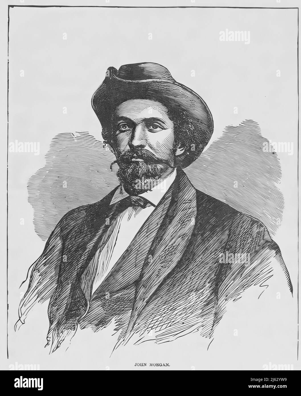 Portrait of John Hunt Morgan, Confederate Army General in the American ...