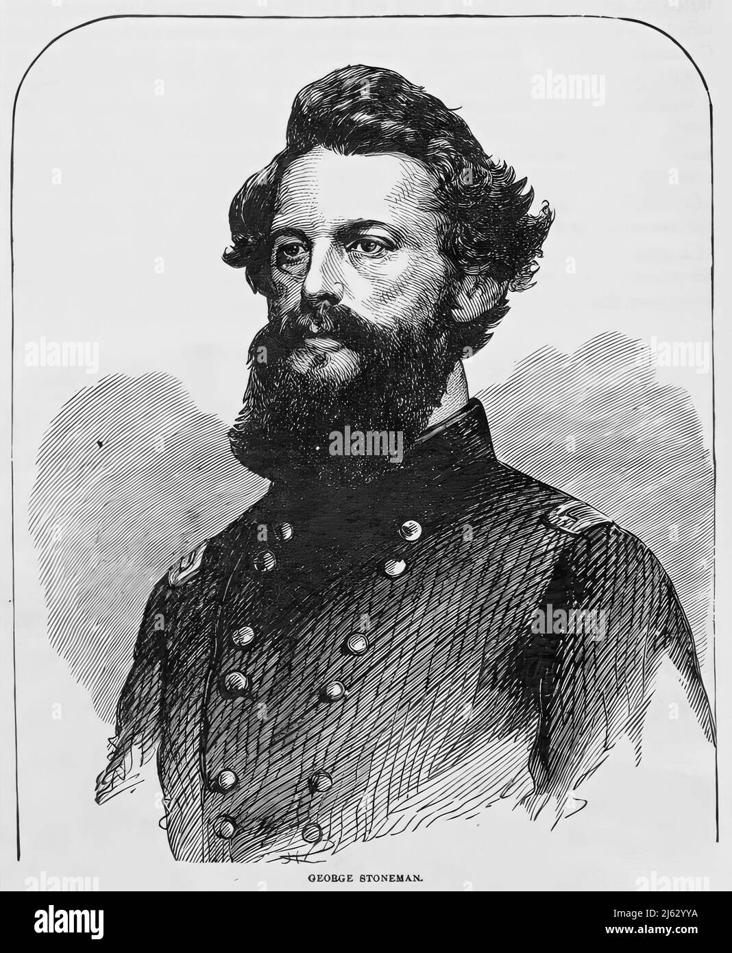 Portrait of George Stoneman Jr., Union Army General in the American ...