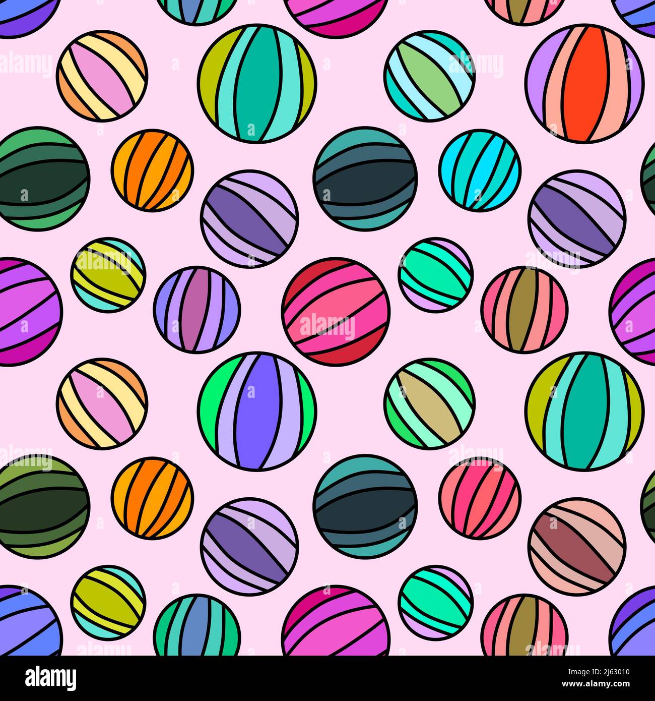 Kids seamless summer beach ball pattern for fabrics and packaging and ...