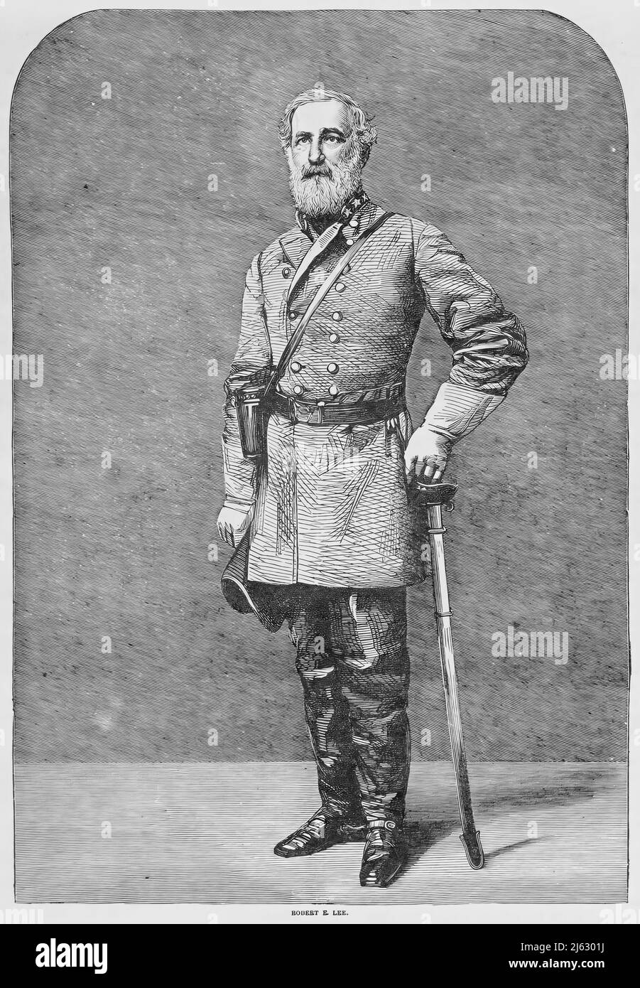 Portrait of Robert Edward Lee, Confederate Army General in the American ...