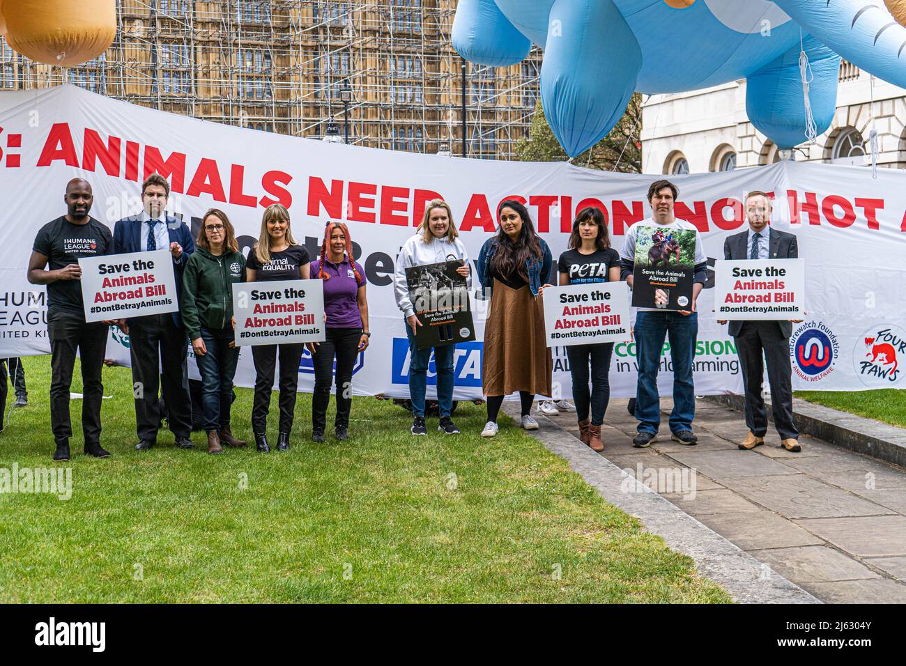 London UK, 27 April 2022. A protest organized by PETA as a coalition of ...