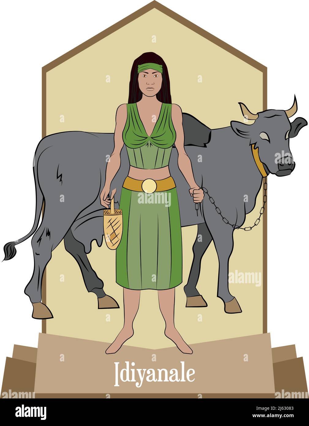 Illustration vector isolated of Filipino mythical goddess, Idiyanale ...