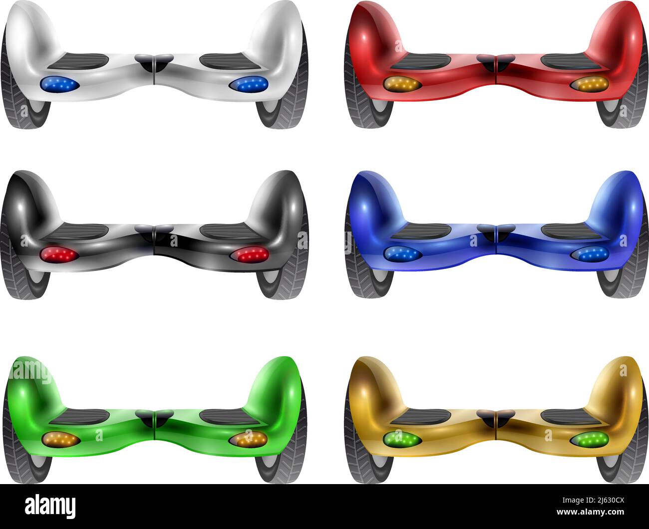 Realistic self-balancing gyro two-wheeled board scooter or hoverboard 6 ...