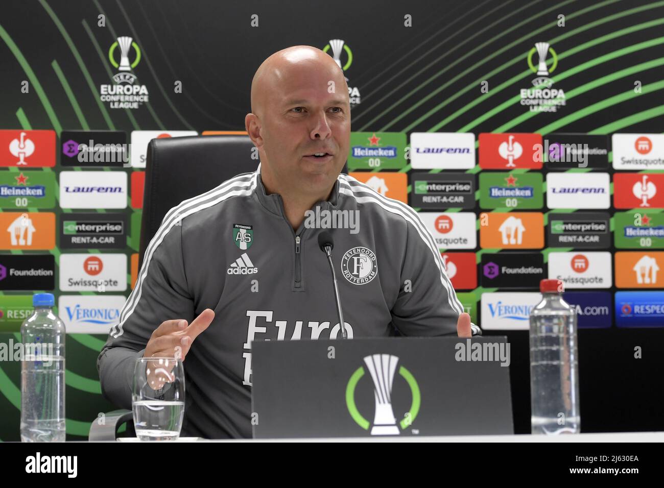 ROTTERDAM - Feyenoord trainer coach Arne Slot during the press ...