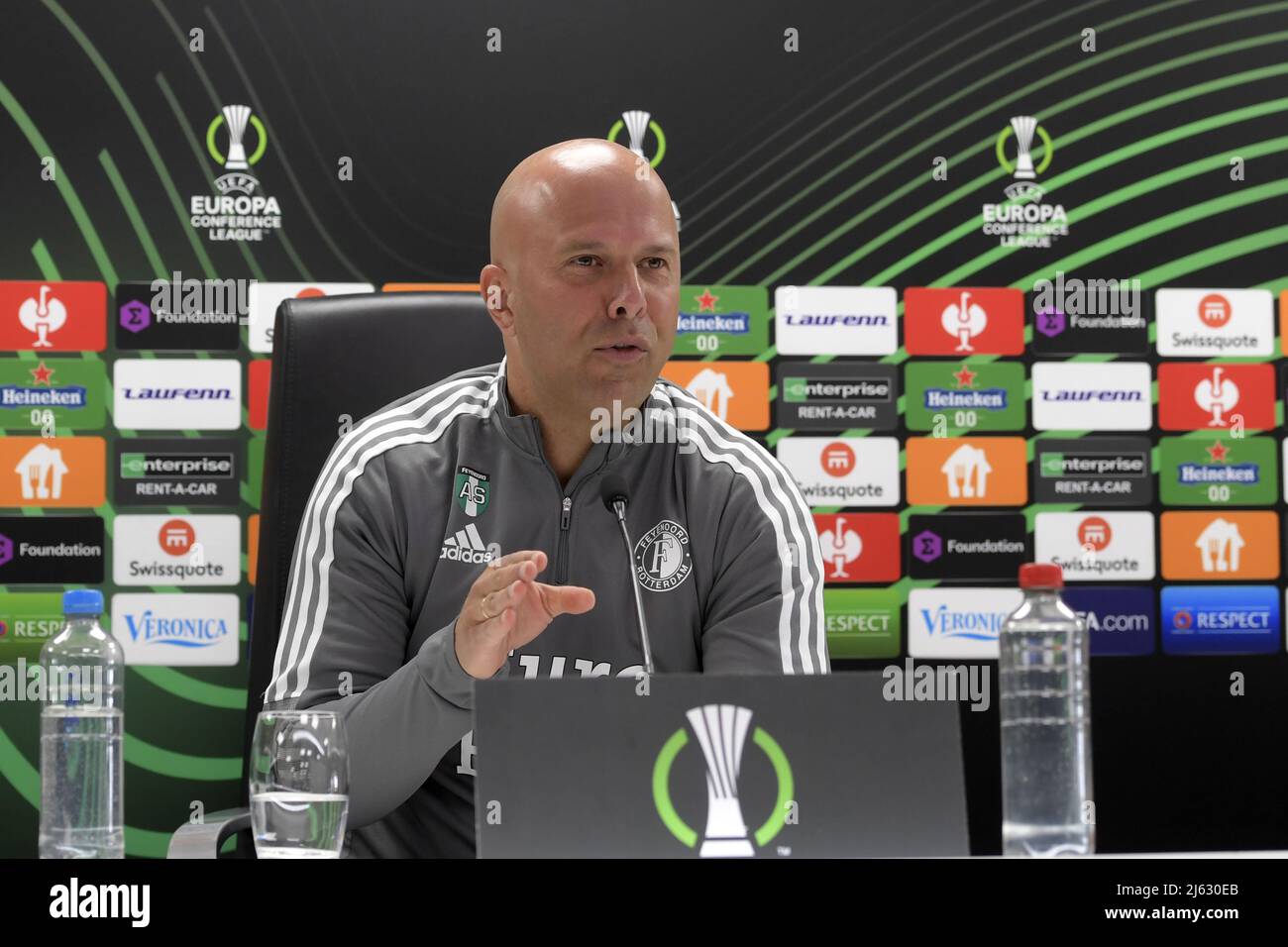 ROTTERDAM - Feyenoord trainer coach Arne Slot during the press ...