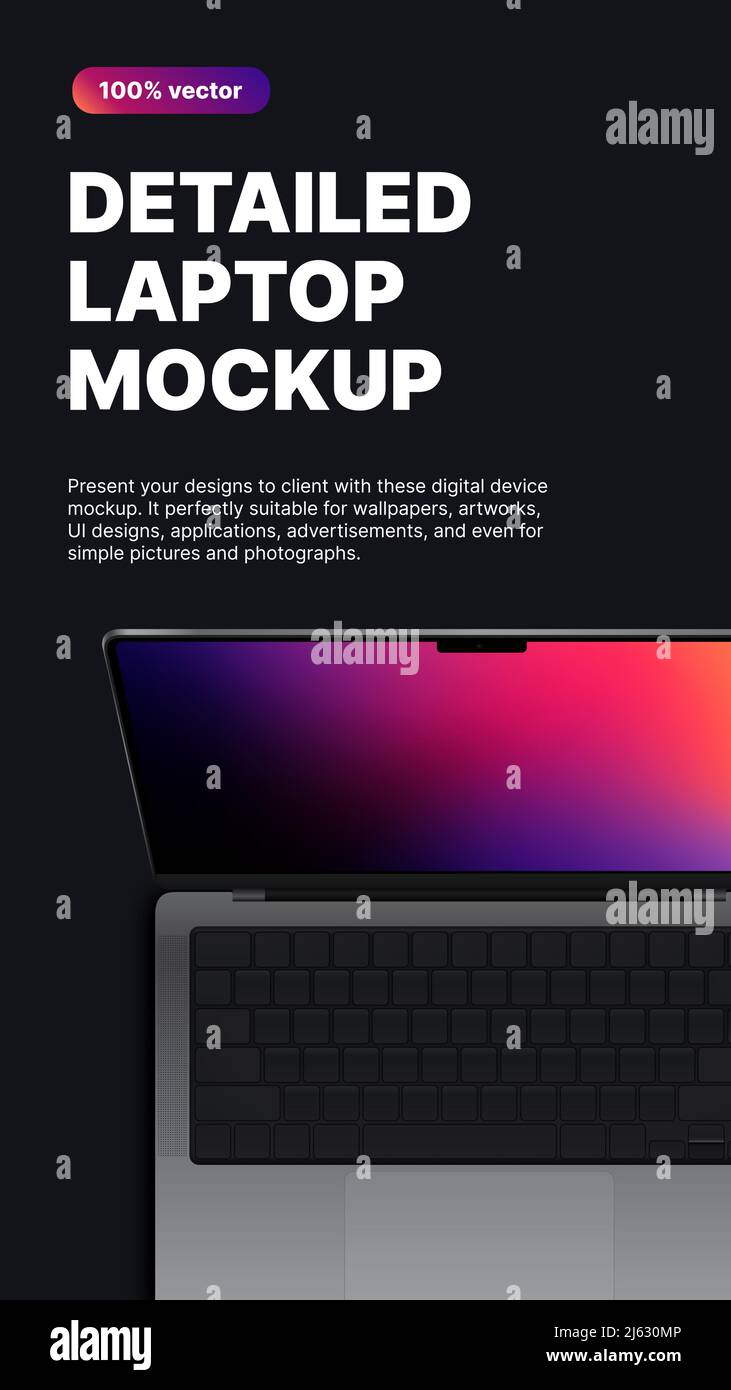 Vertical Tablet Mockup with Gradient Screen for Stories Advertisement ...