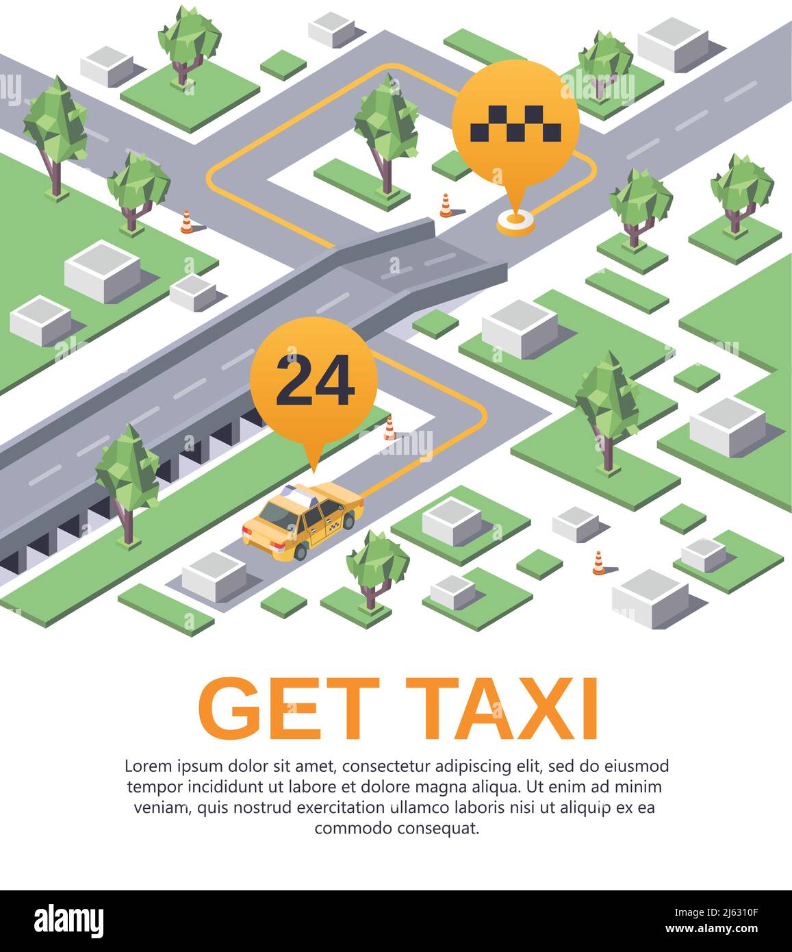 Vector get taxi transportation app application advertising poster ...