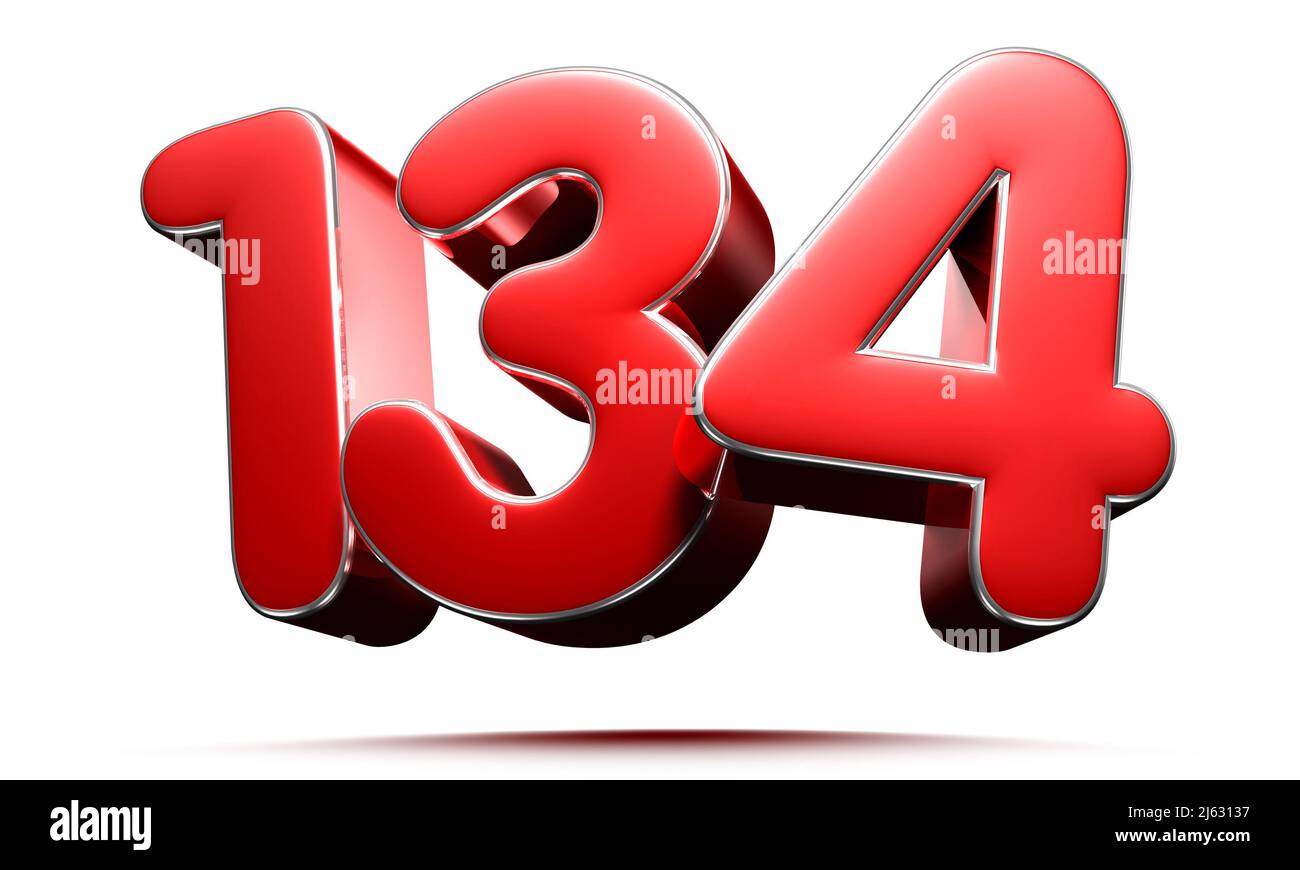 3d number 134 hi-res stock photography and images - Alamy