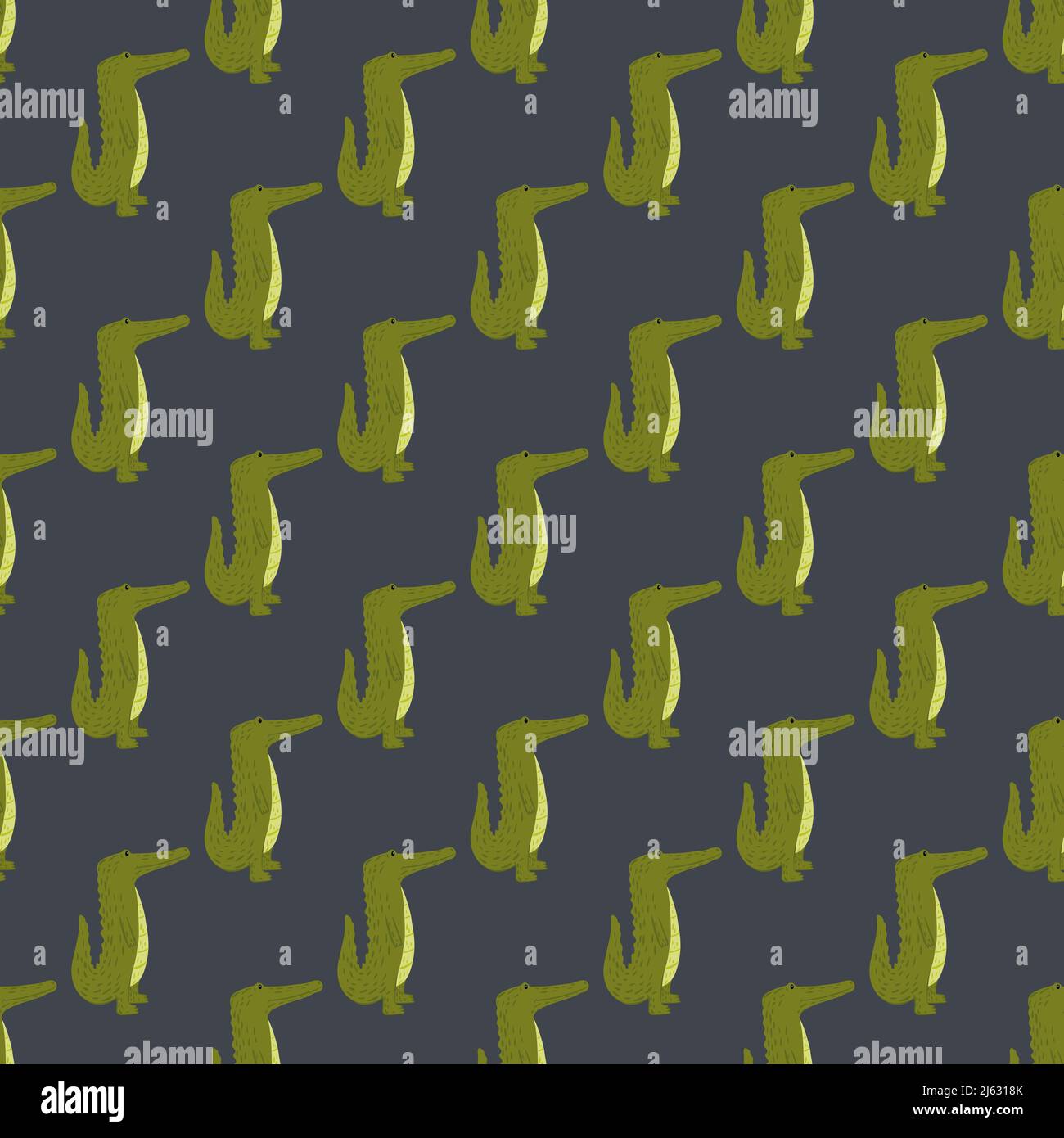 Cute crocodile seamless pattern. Background with funny alligator in ...
