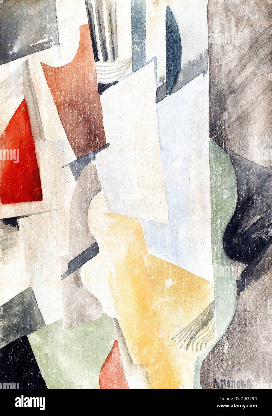 Lyubov Popova (Любовь Попова) painting - Cubist Study Stock Photo - Alamy