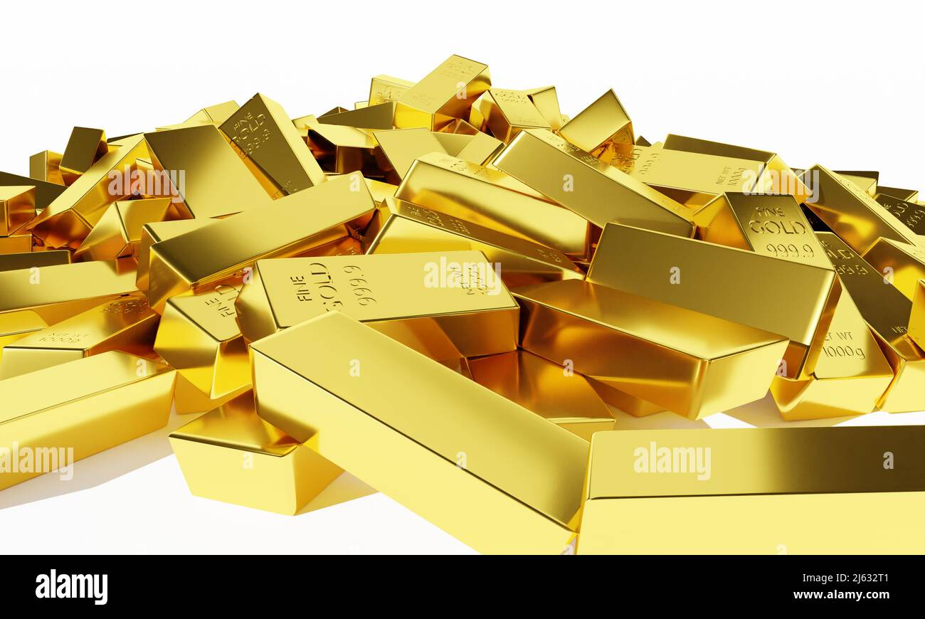Large pile of gold bars hi-res stock photography and images - Alamy