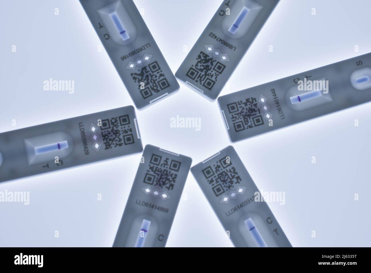 Negative COVID-19 Test Kit Strips Stock Photo - Alamy