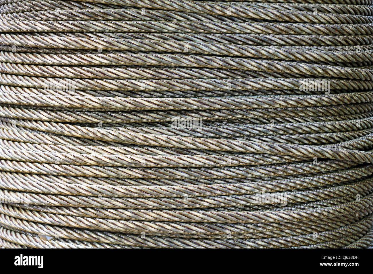 Reel of multi strand steel cable Stock Photo - Alamy