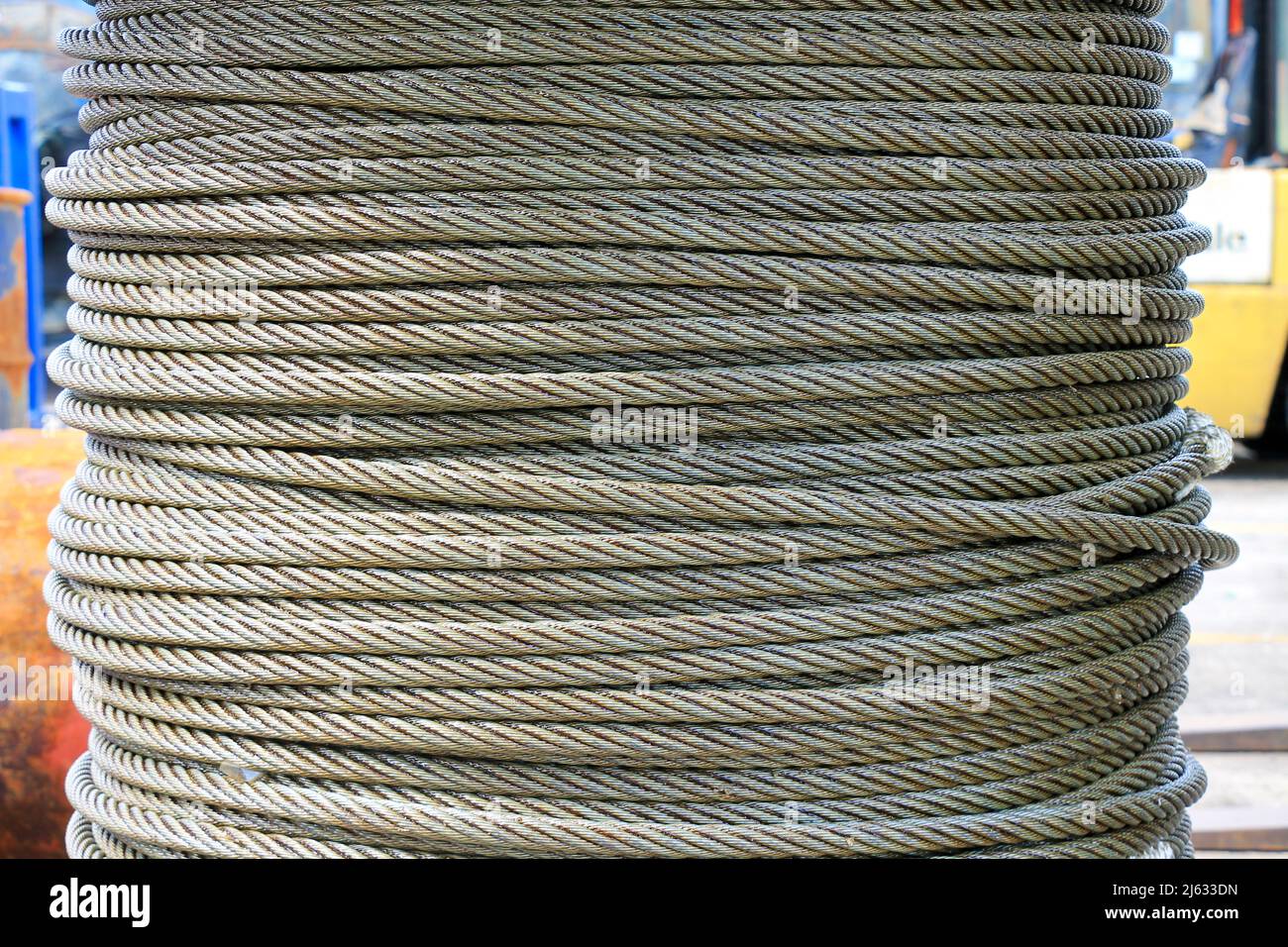 Reel of multi strand steel cable Stock Photo - Alamy