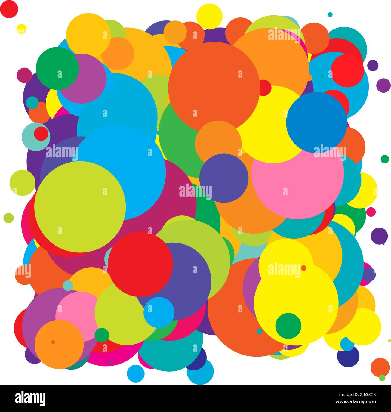 Abstract overlapping circles design element vector illustraiton. Stock ...