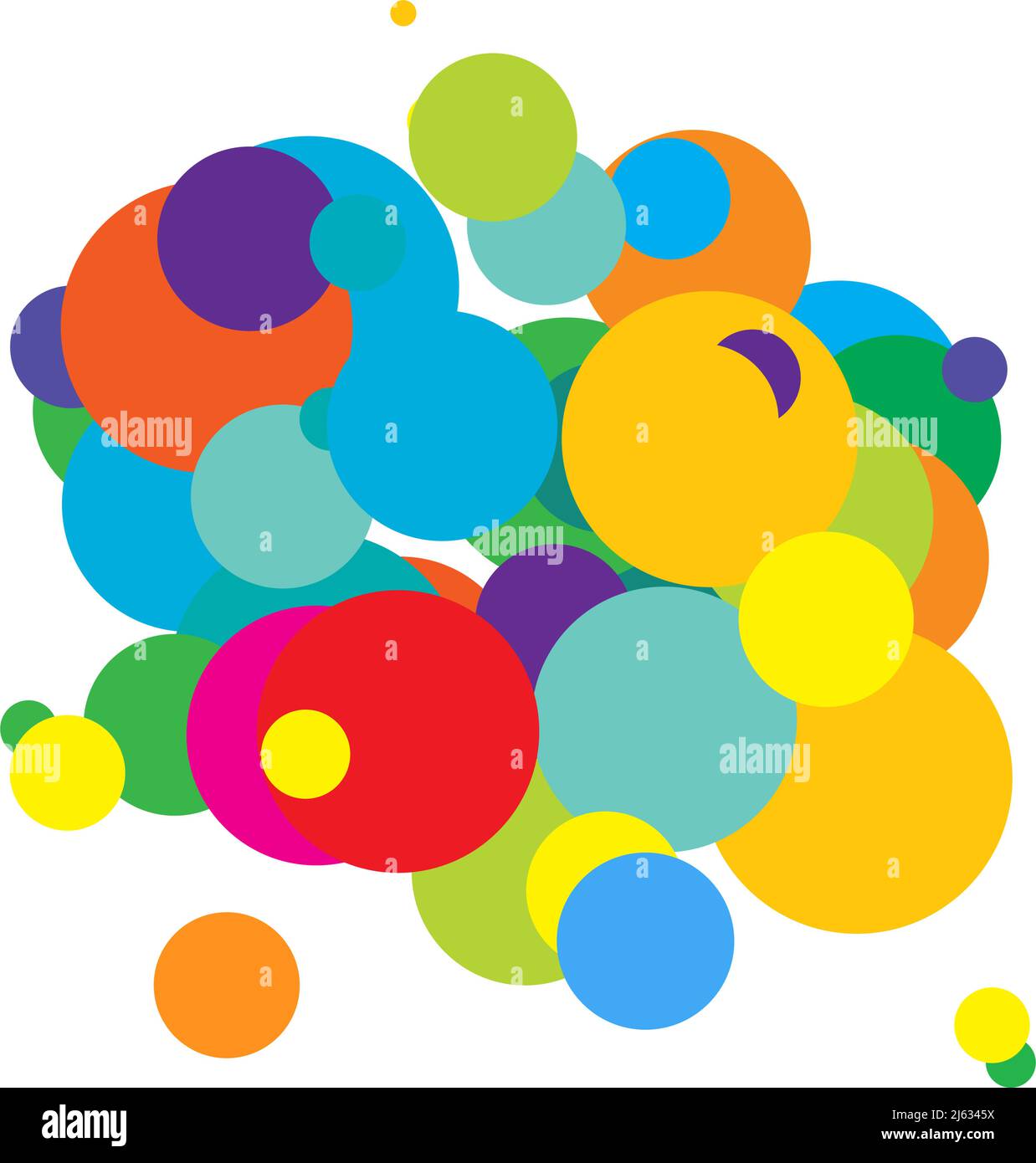 Abstract overlapping circles design element vector illustraiton. Stock ...