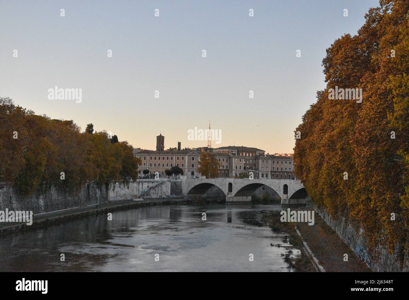 Vittorio Emanuele Bridge the Tiber River in Rome, Italy Stock Photo - Alamy