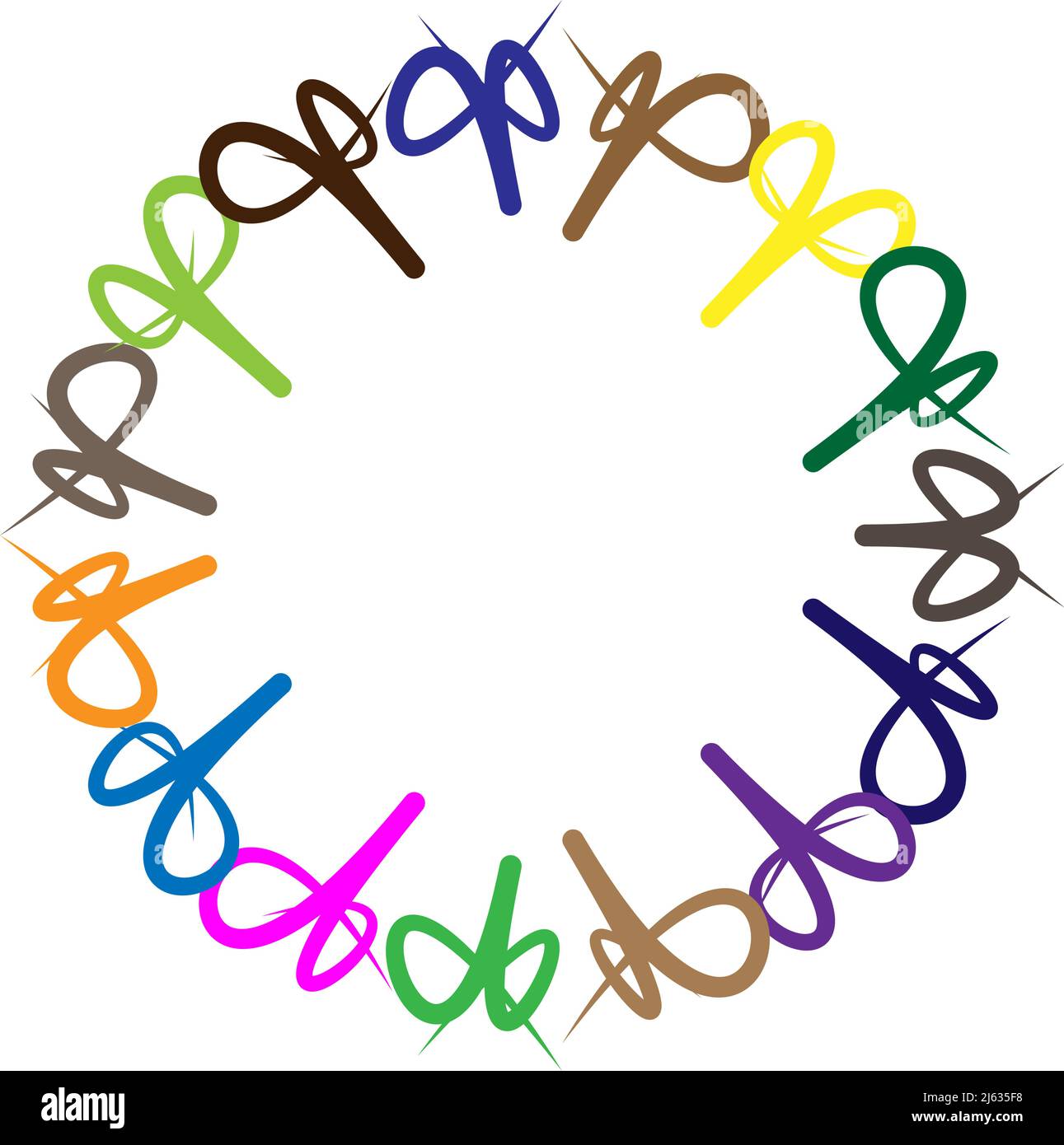 Abstract radial, geometric vector design element. Non figurative ...