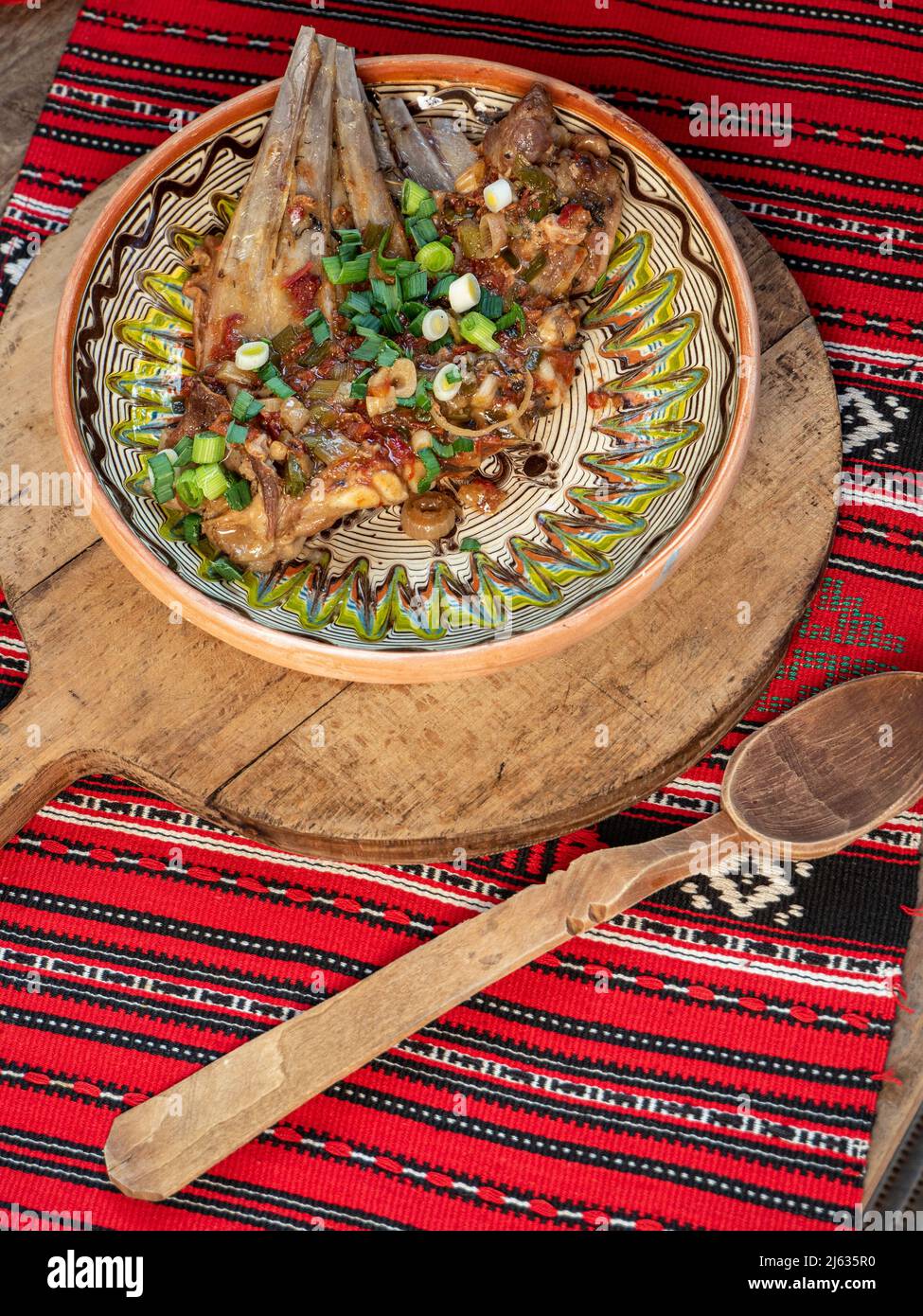 roasted lamb ribs in clay pot Stock Photo - Alamy