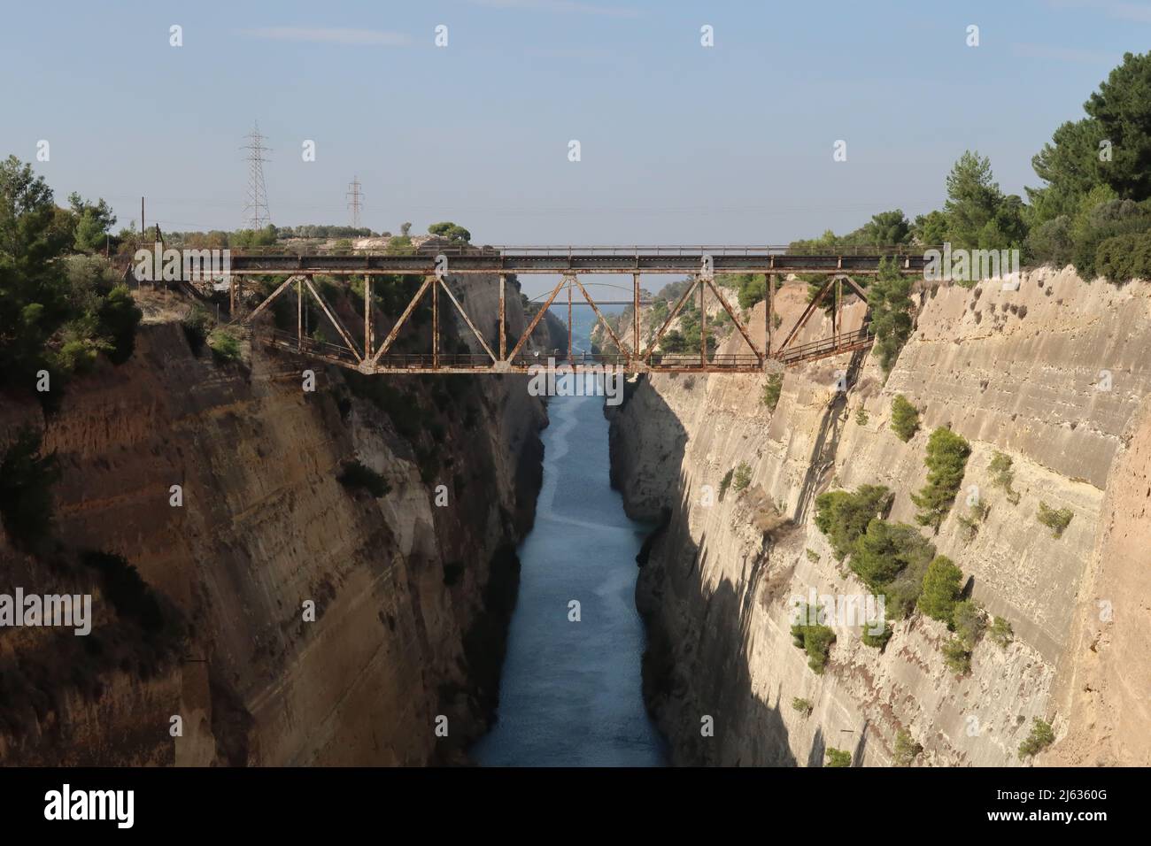 Bridge connecting the greek mainland and the Peloponnese peninsula over ...