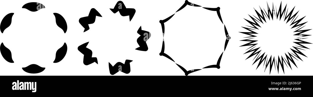 Abstract radial, geometric vector design element. Non figurative ...