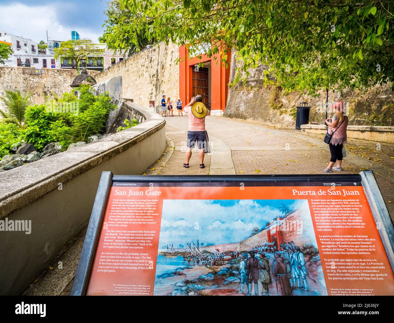 San Juan Gate entrance to the walled city on the Paseo de la Princesa ...