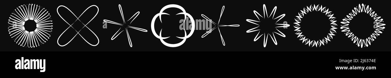 Abstract radial, geometric vector design element. Non figurative ...