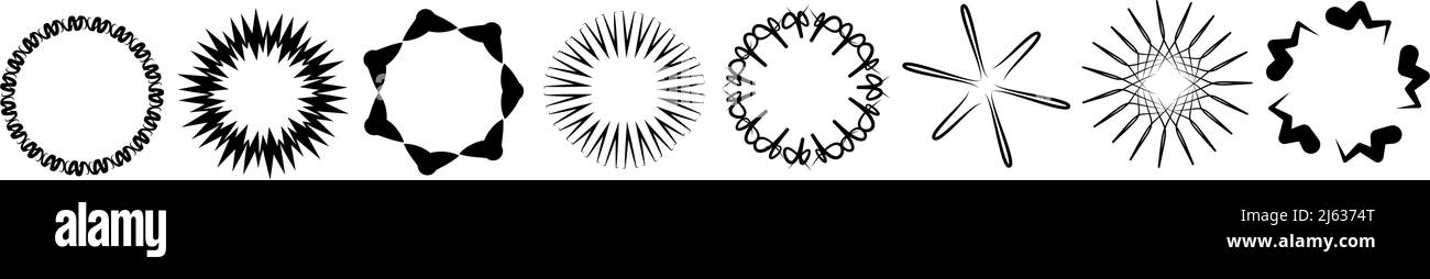 Abstract radial, geometric vector design element. Non figurative ...