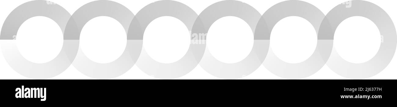 Intersecting circles, rings abstract geometric icon, vector ...