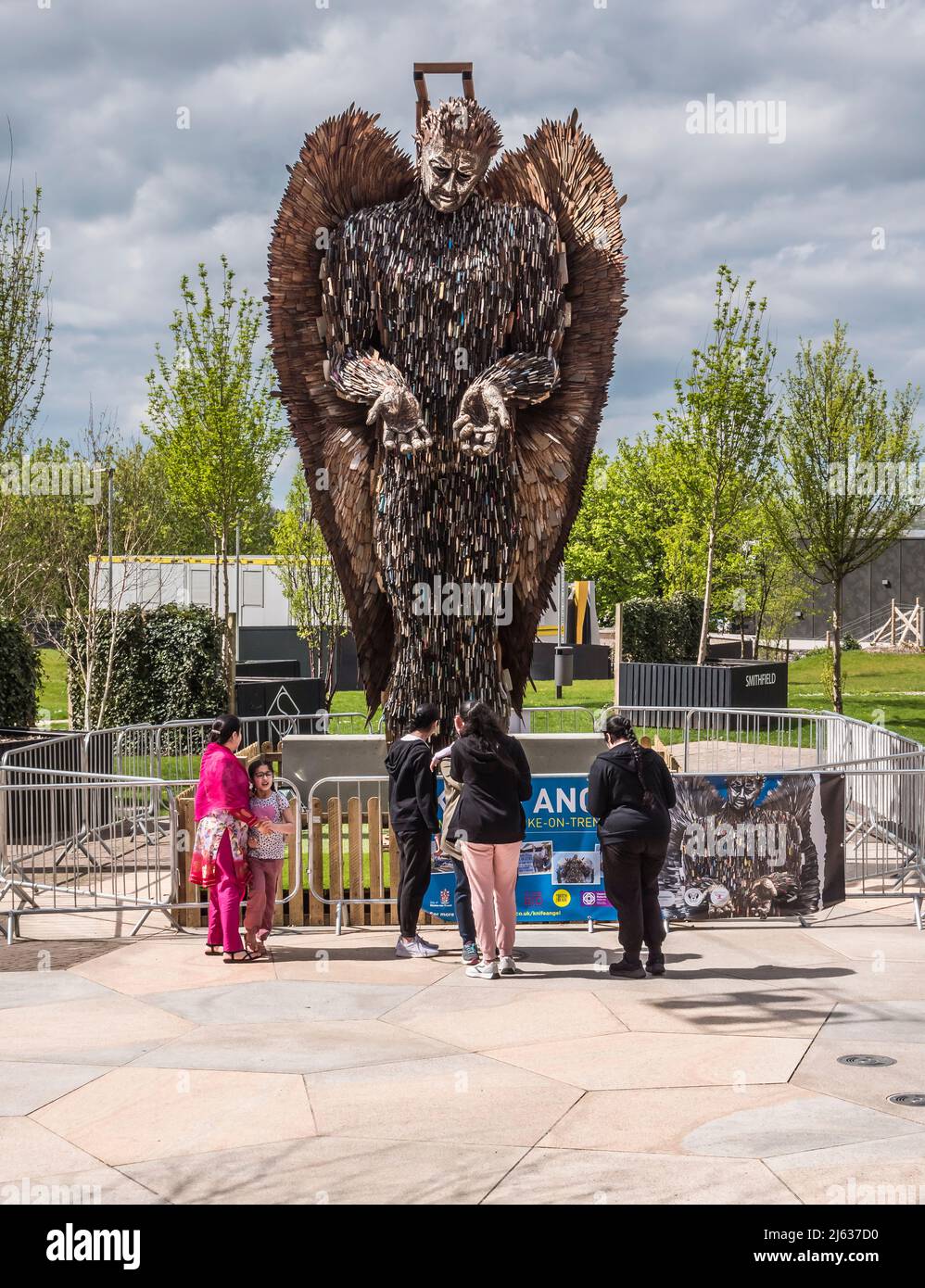 This is the Knife Angel sculpture on display at the Smithfield Business ...